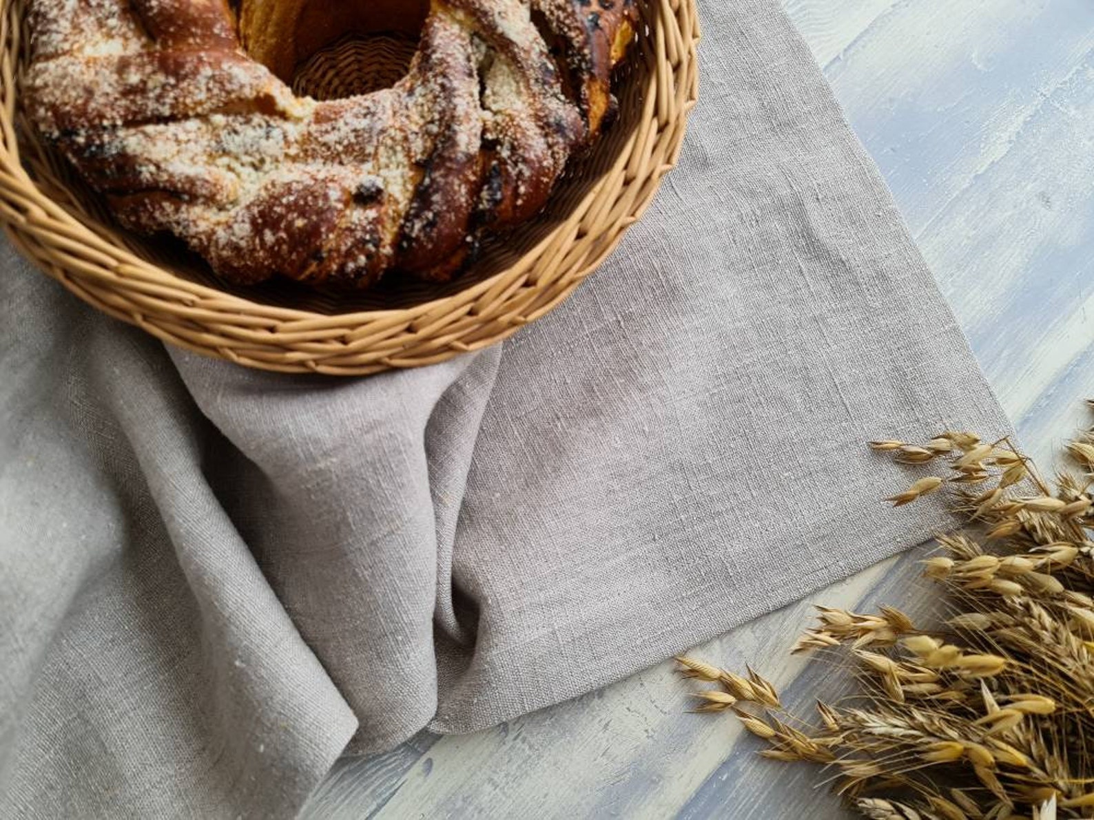 Rough Linen Table Runner, Rustic Linen Table Decor, Stonewashed Linen ...