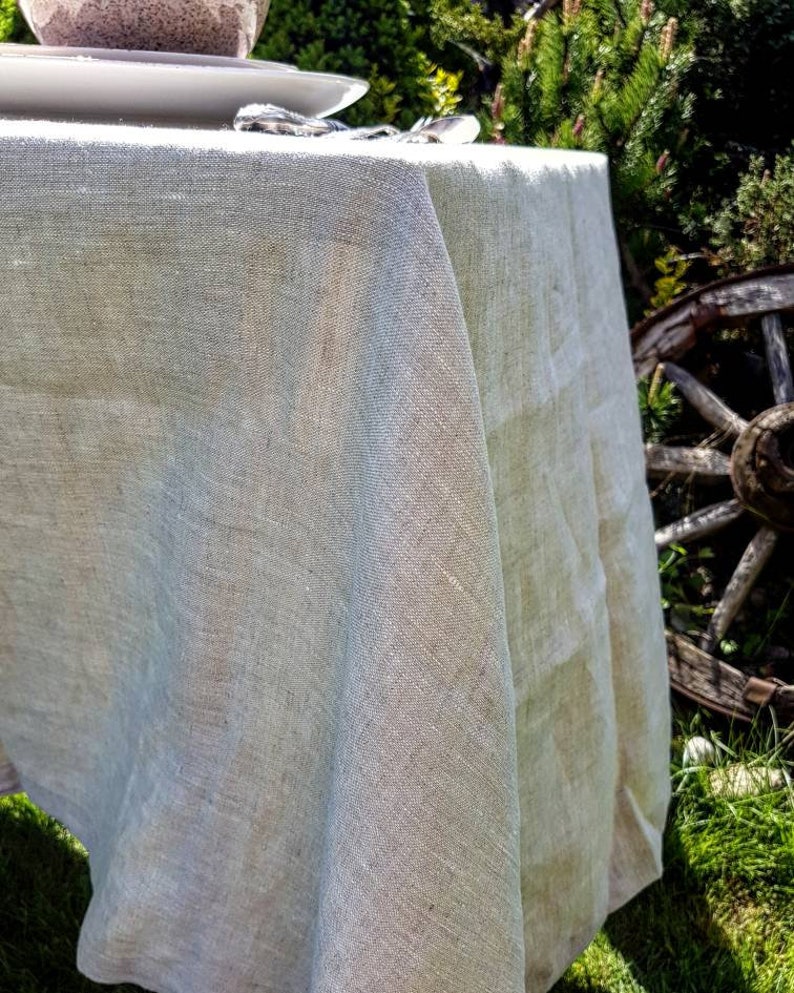 White Linen Tablecloth Custom Size Linen Tablecloth Long | Etsy