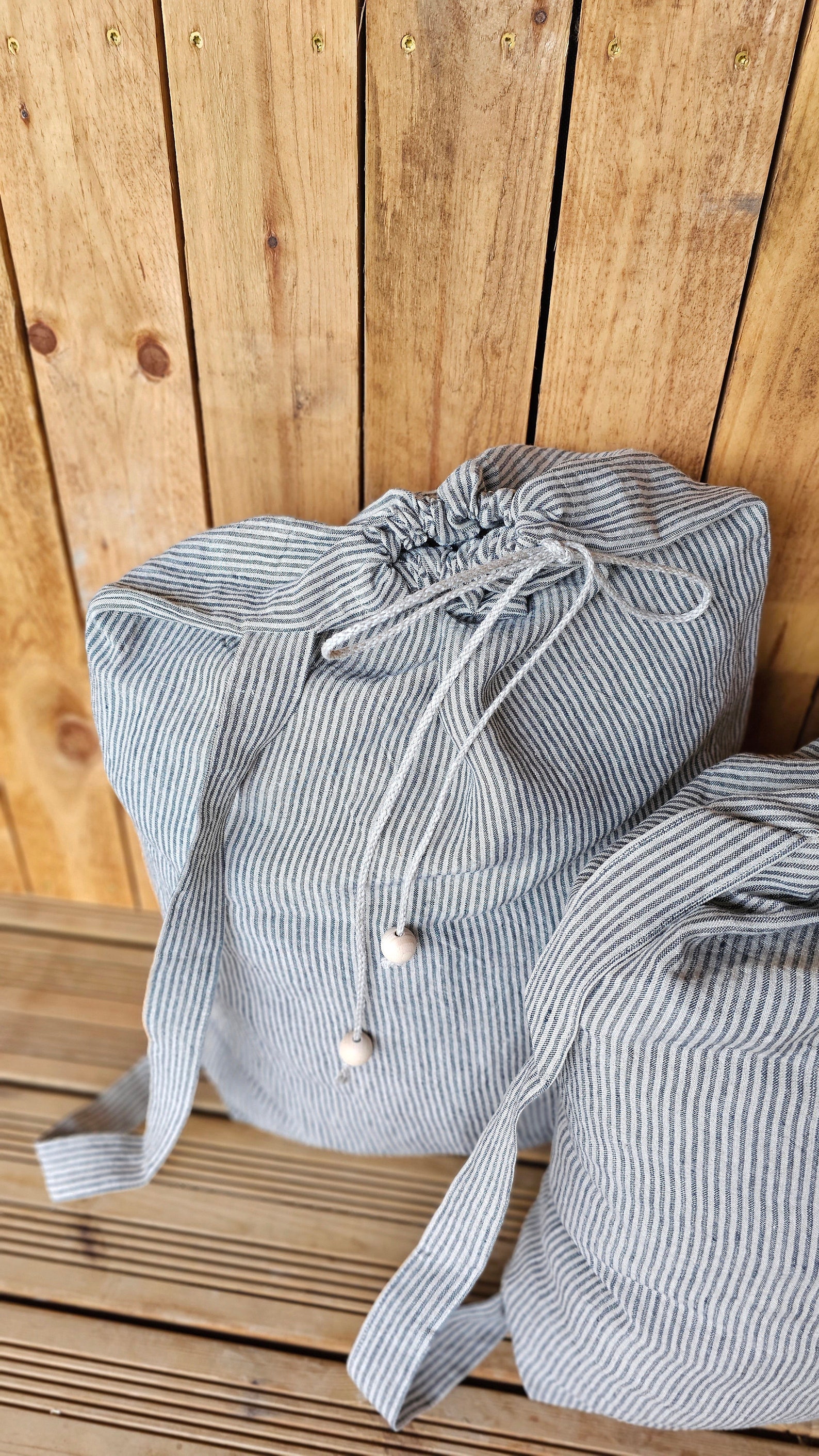Linen Laundry Backpack, Large Laundry Bag With Strap, Custom Color ...