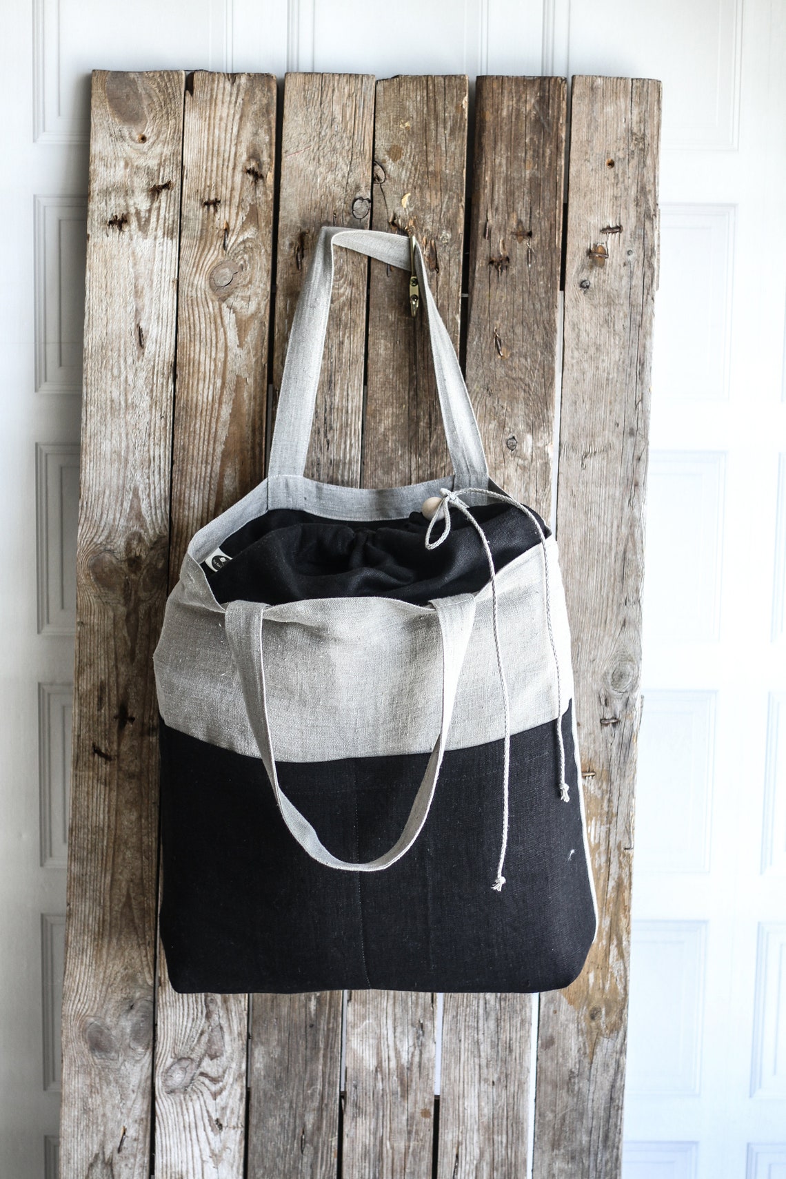 Large Linen Bag, Natural Linen Tote Bag, Capacious Tote Bag, Big ...