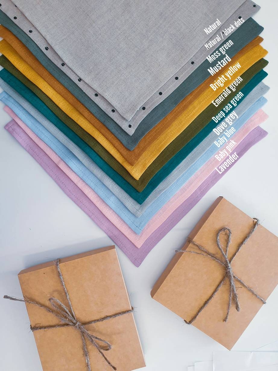 Washed Linen Handkerchief Soft Linen Pocket Square White - Etsy