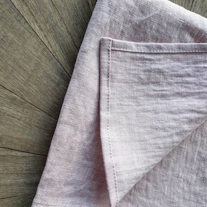 Washed Linen Handkerchief, Soft Linen Pocket Square White Denim Blue ...