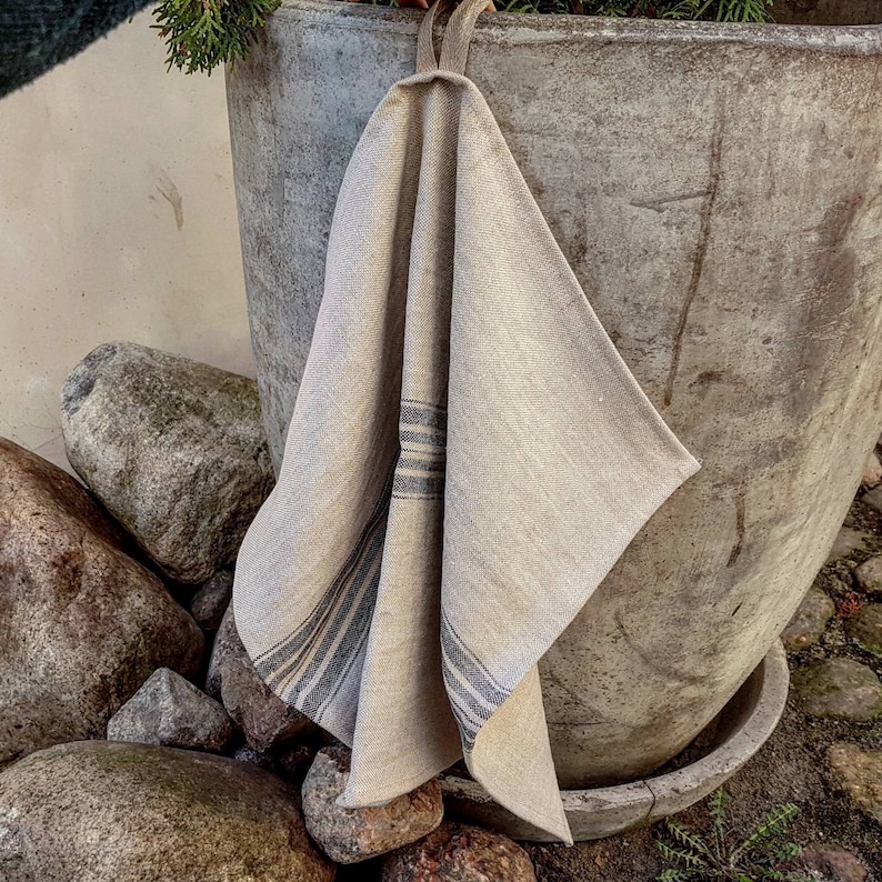 Linen Kitchen Towel Rough Linen Tea Towel Rough Linen Dining - Etsy