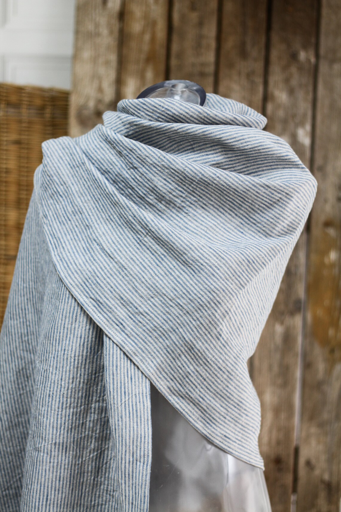 Washed Linen Beach Wrap Fringed Large White Denim Blue Black - Etsy