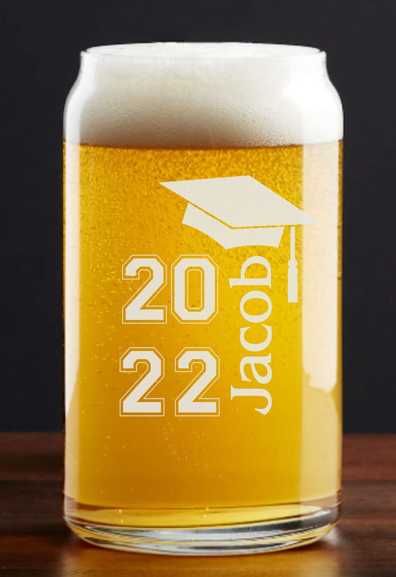 Custom Graduation Glass for Class of 2022 Engraved High | Etsy