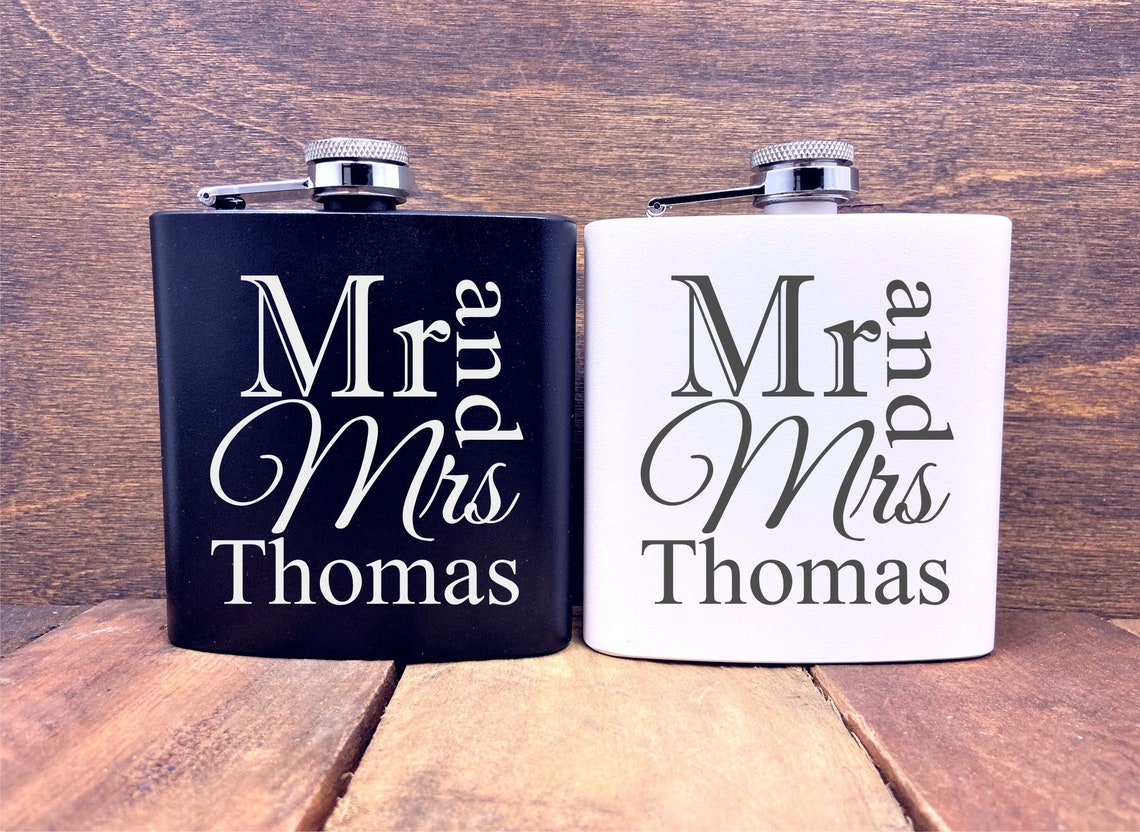 His and Her Flasks Personalized Mr and Mrs Flasks Wedding - Etsy