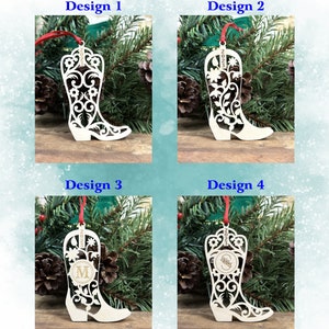 Western Boot Ornament for Christmas - Custom Cowgirl Christmas ...