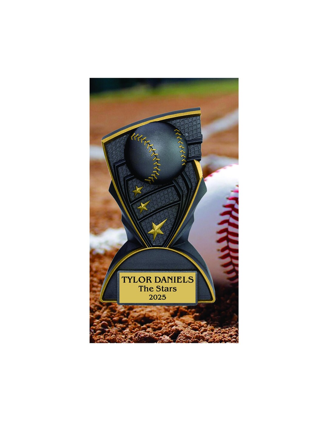 Baseball Softball Trophy 6.5 Inch Award – Free Engraved Plate | Dark ...