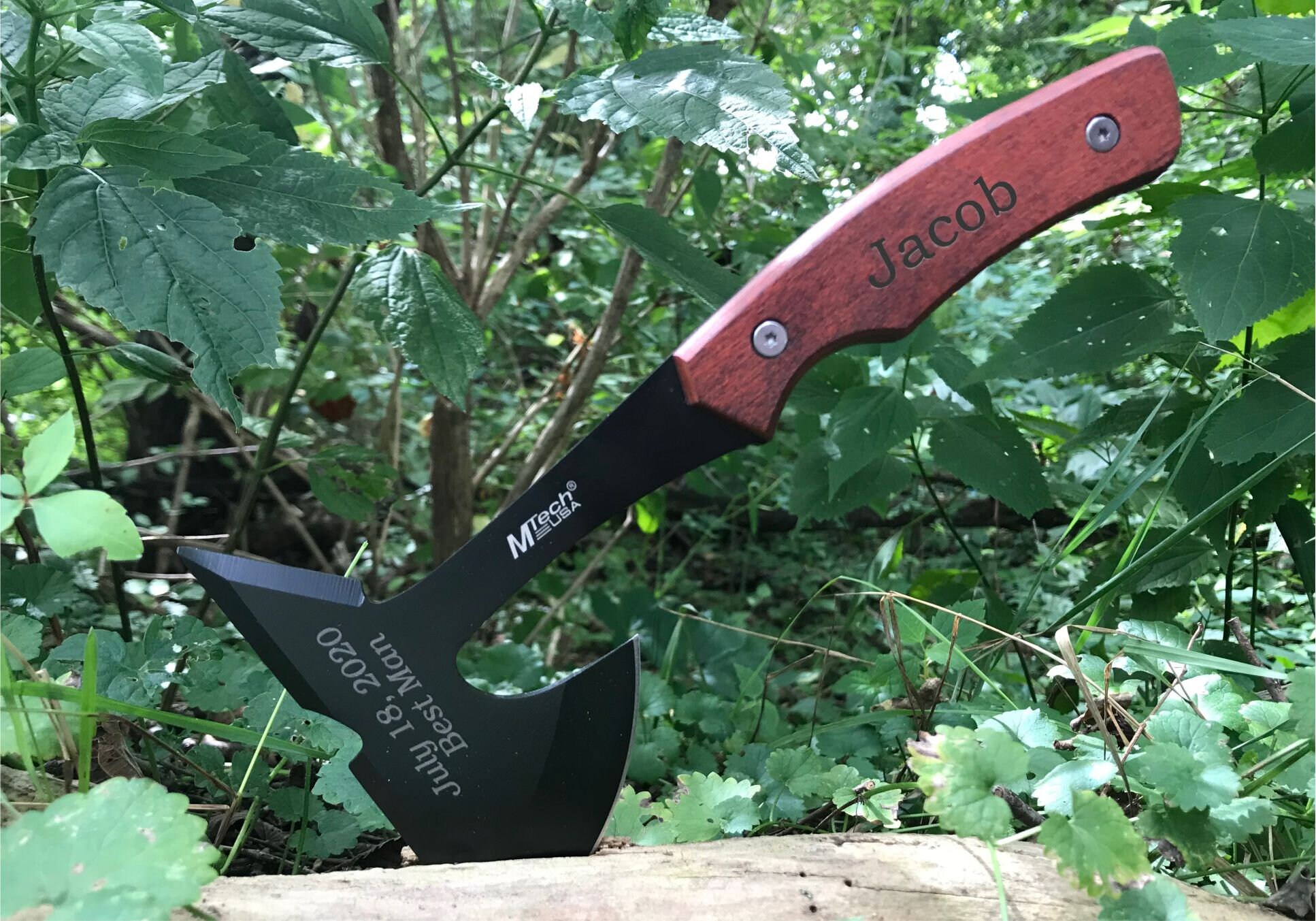 Groomsmen Engraved Axe Personalized Rescue Hatchet With Wood | Etsy