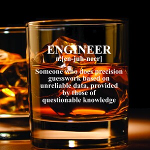 Engineer Whiskey Glass - Personalized Engineer Glass, Fun Gifts for ...