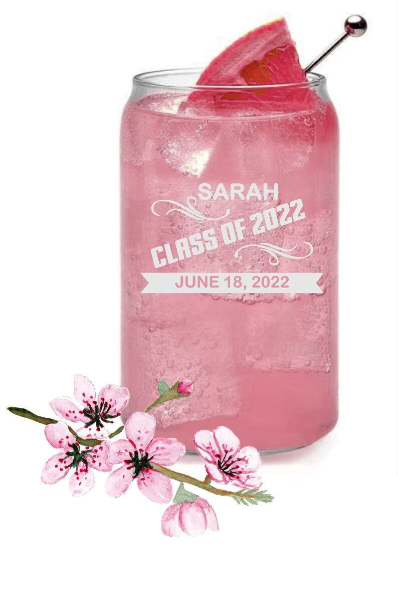 Custom Graduation Glass for Class of 2022 Engraved High | Etsy