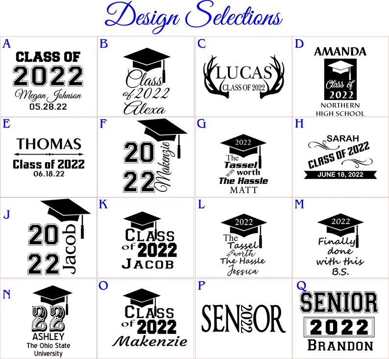 Custom Graduation Glass for Class of 2022 Engraved High | Etsy