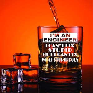 Engineer Whiskey Glass - Personalized Engineer Glass, Fun Gifts for ...