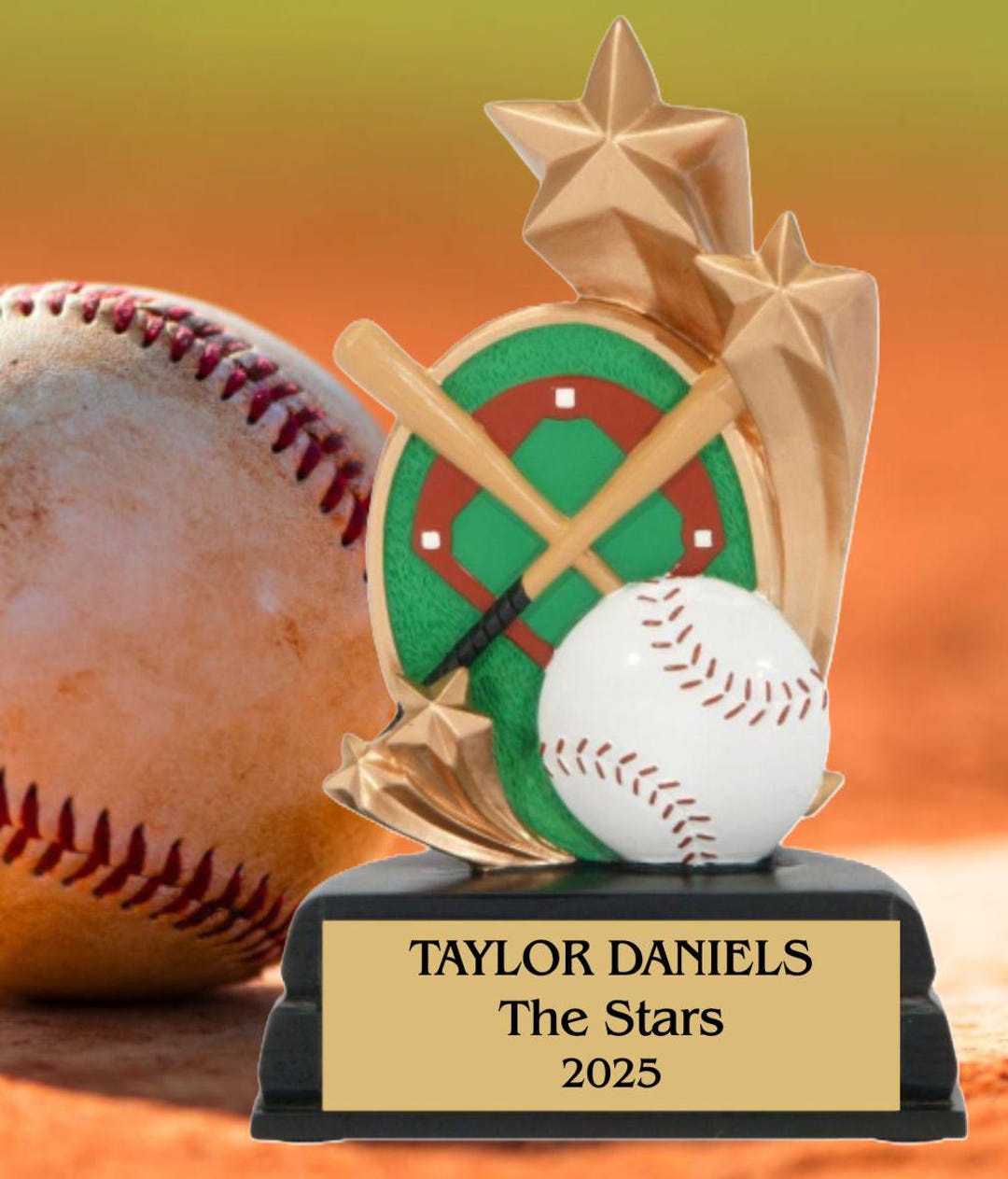 Baseball Star Trophy With Engraved Plate - Baseball Team Awards ...