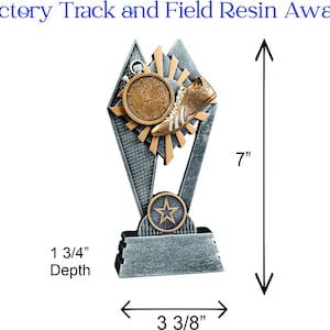 Track and Field Trophy Resin Award With Engraved Plate - Meet ...