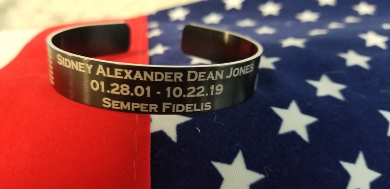 Sidney Alexander Dean Jones Memorial Military Wristband | Etsy