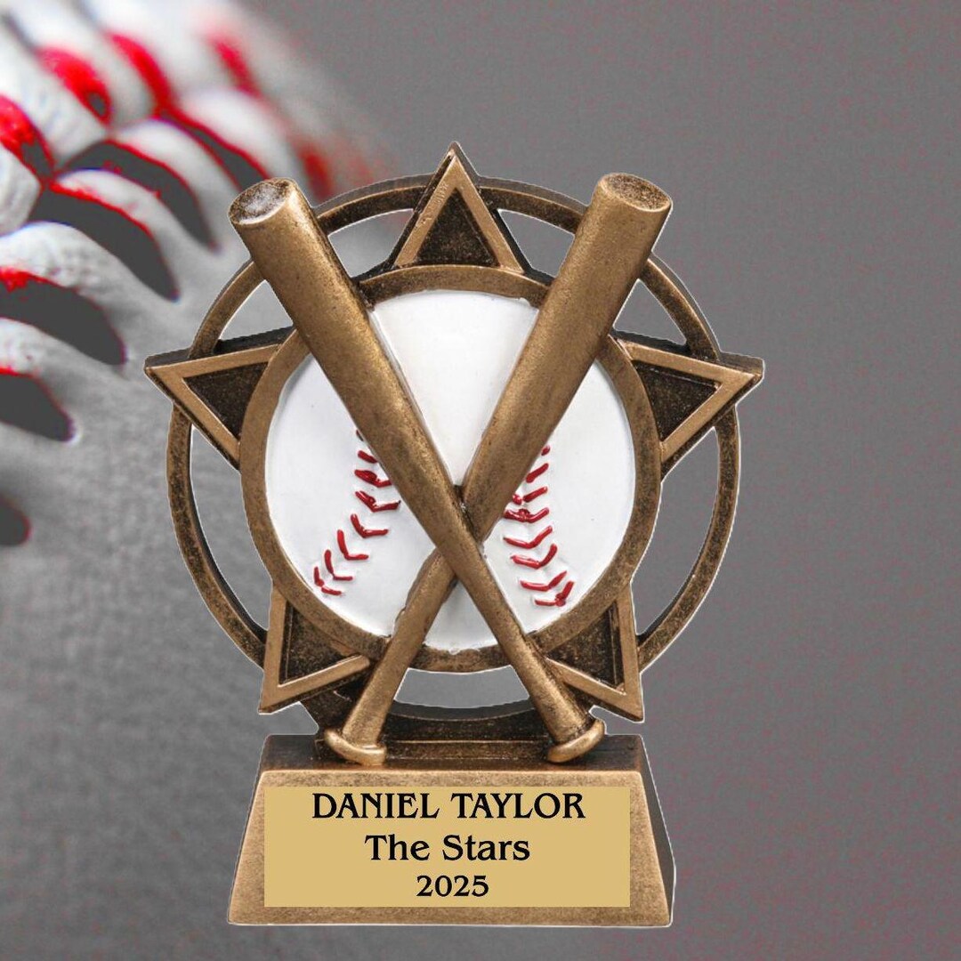 Baseball Trophy Award With Custom Engraved Plate - Baseball MVP or Team ...