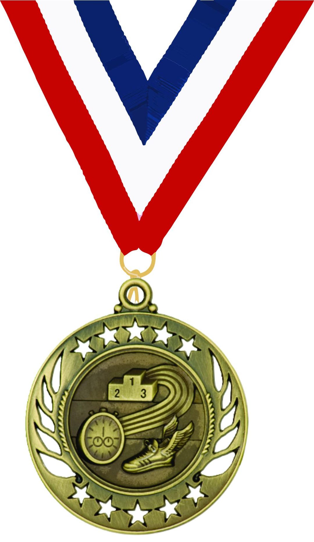 Track Medal With Neck Ribbon - Track and Field Events Medal With ...