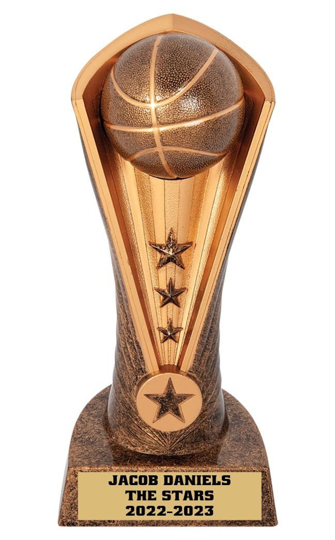 Basketball Trophy Resin Award With Engraved Plate, Basketball ...