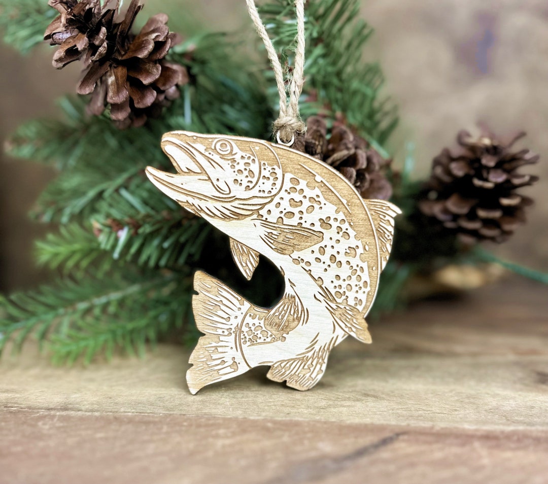 Fisherman Ornament - Gone Fishing - Personalized Ornament - Fly Fishing ...