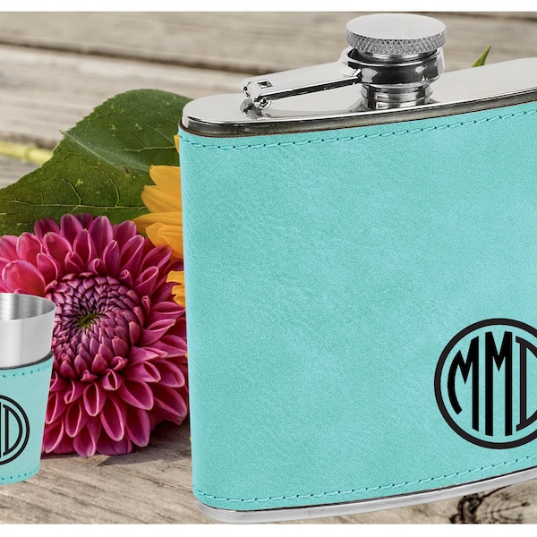 Monogram Flask - Etsy