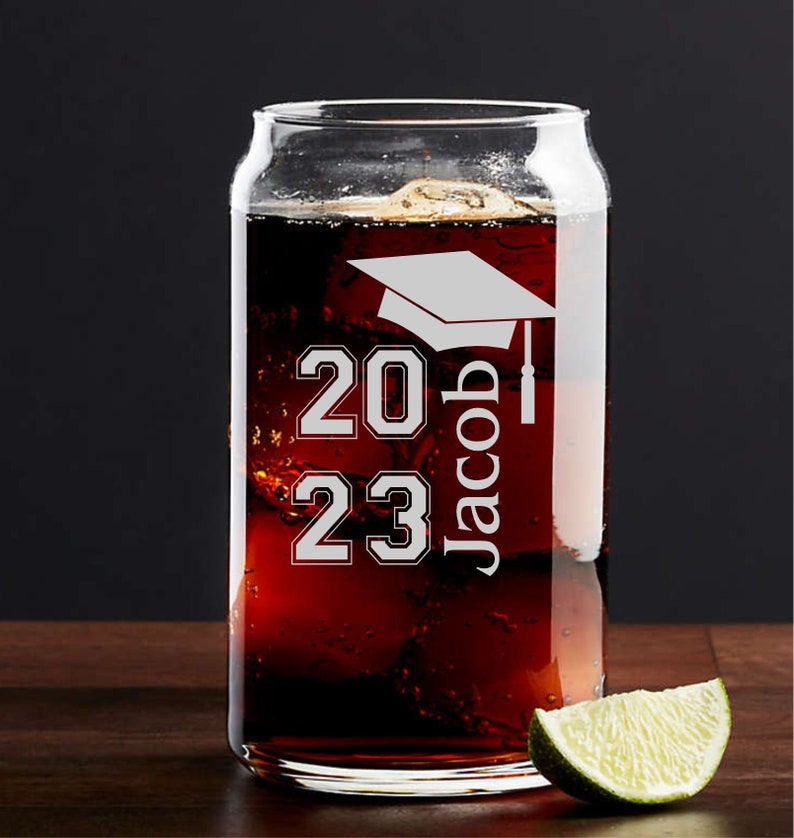 Custom Graduation Glass for Class of 2023 -, Engraved High School ...