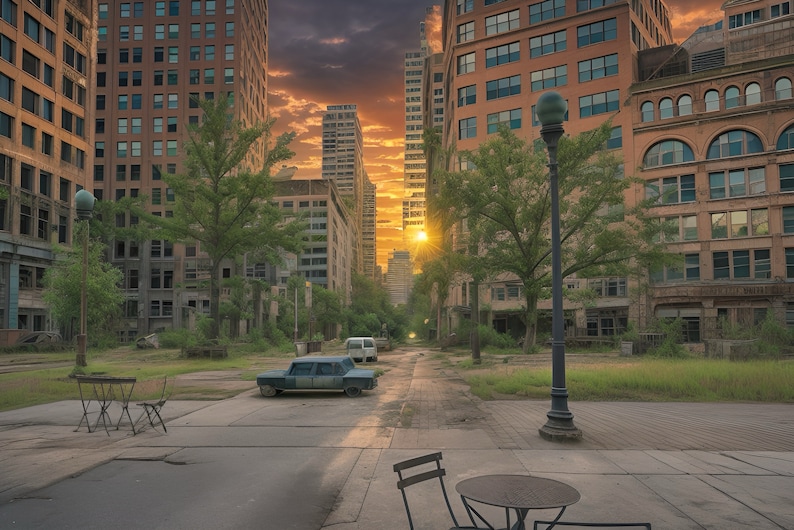 Urban Decay: Detroit’s Last Stand Digital Art Print - Etsy