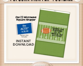 Microwave Popcorn Wrapper POP Birthday Father's Day Instant Download ...