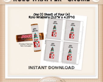Christmas Candy Wrapper Rolo Candy Wrapper Snowman Rolo - Etsy Canada