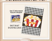Microwave Popcorn Wrapper POP Birthday Father's Day - Etsy