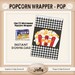 Microwave Popcorn Wrapper POP Birthday Father's Day - Etsy