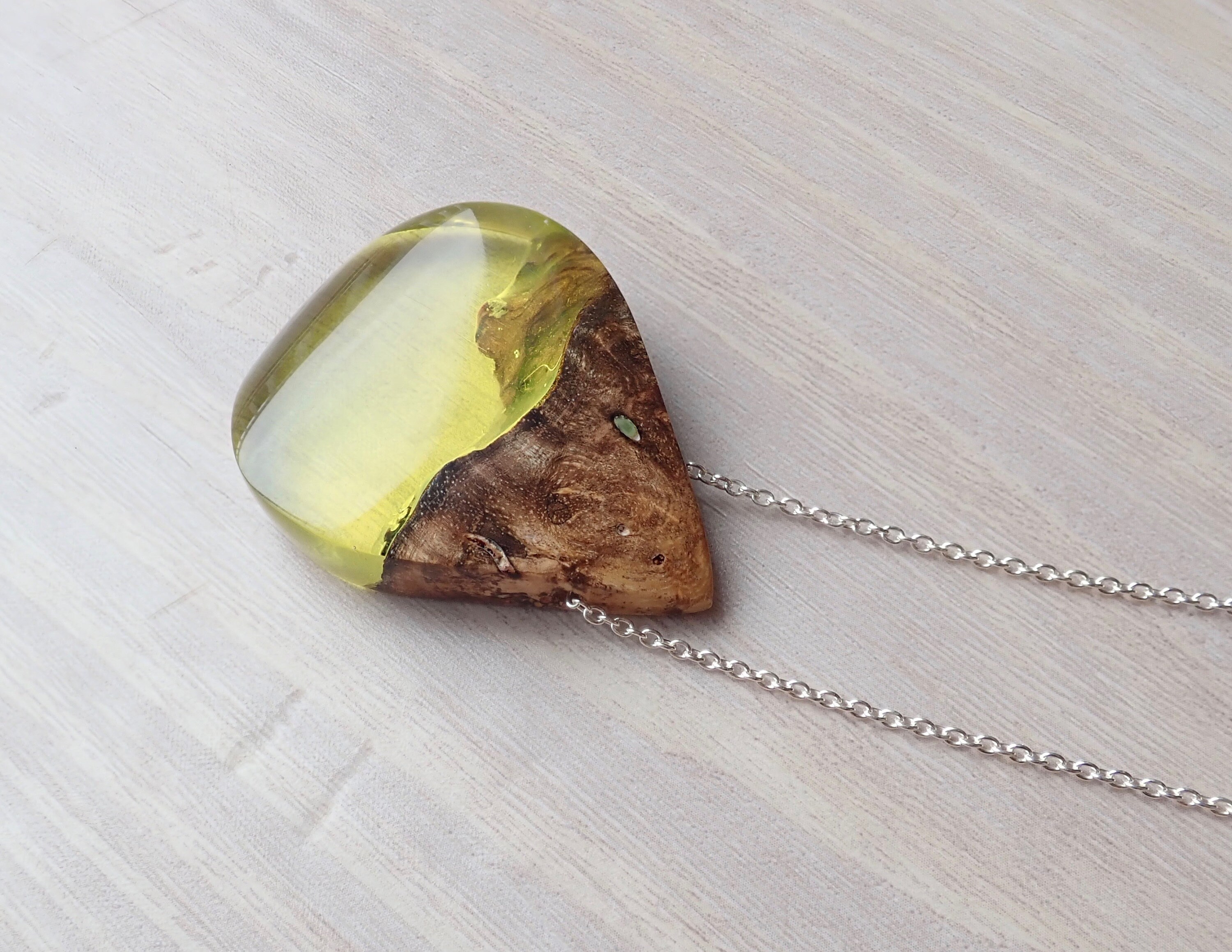 Mango Wood and Yellow Resin