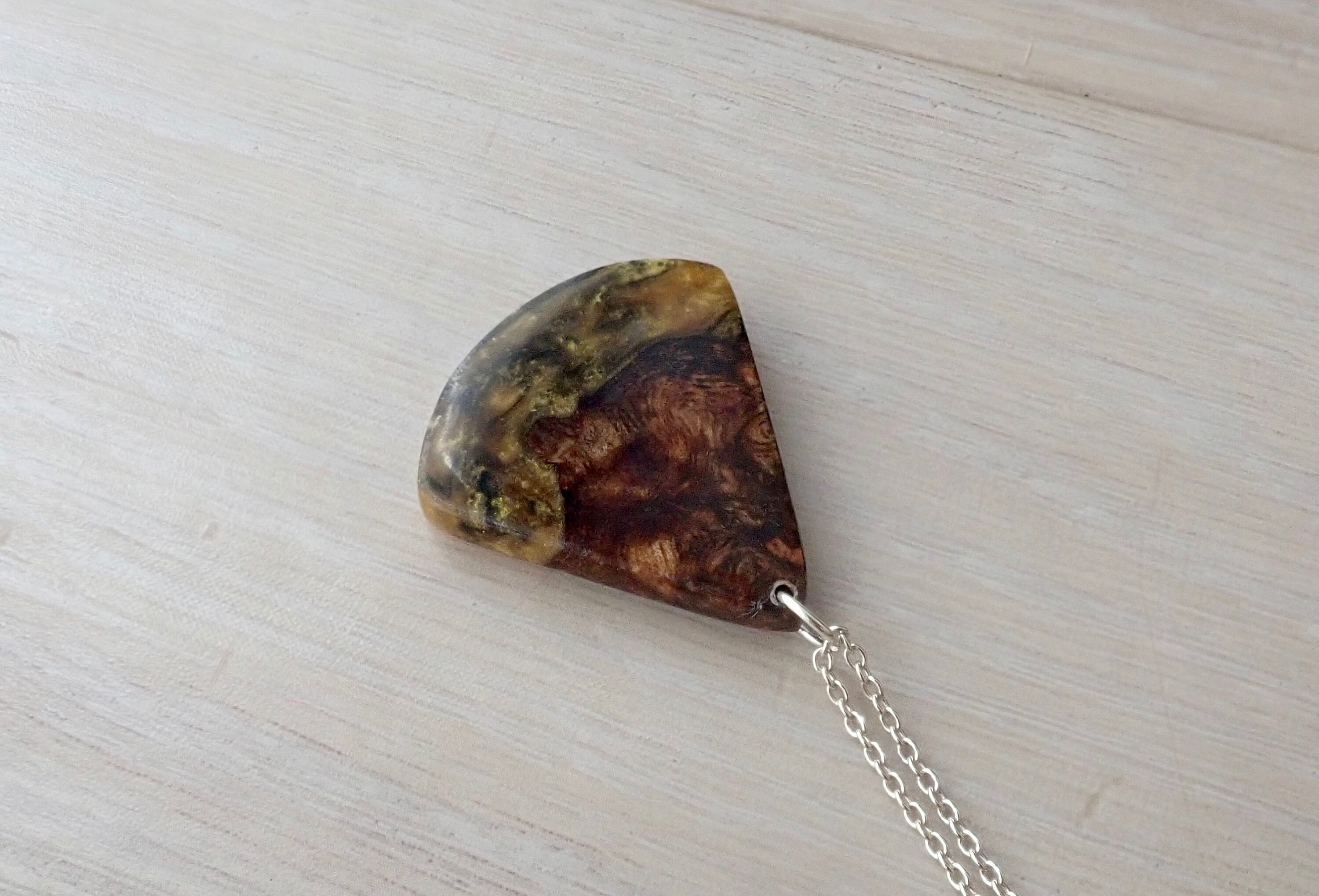 Mango Wood and Gold and Black Resin