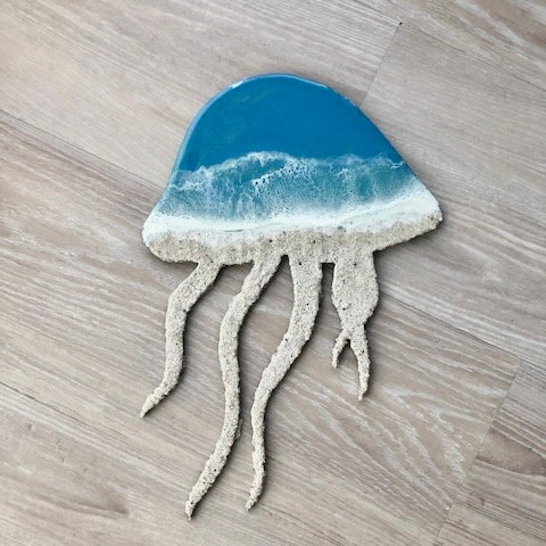 18 Resin Jellyfish, Jellyfish Wall Art, Resin Beach Art, Jellyfish ...
