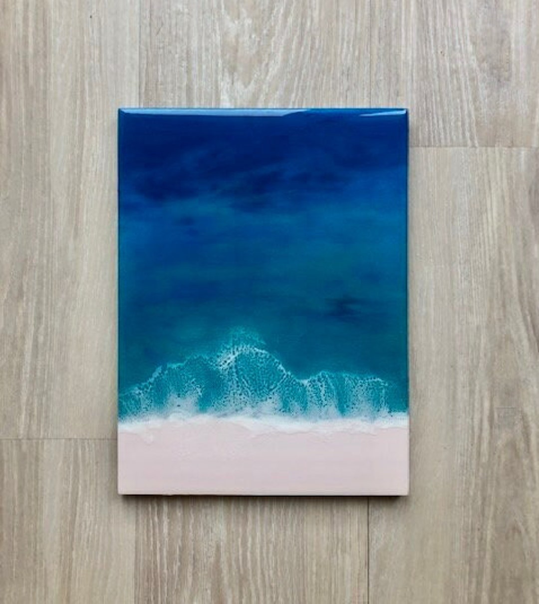 12x16 Resin Beach Art Wall Art Beach Art Resin Etsy