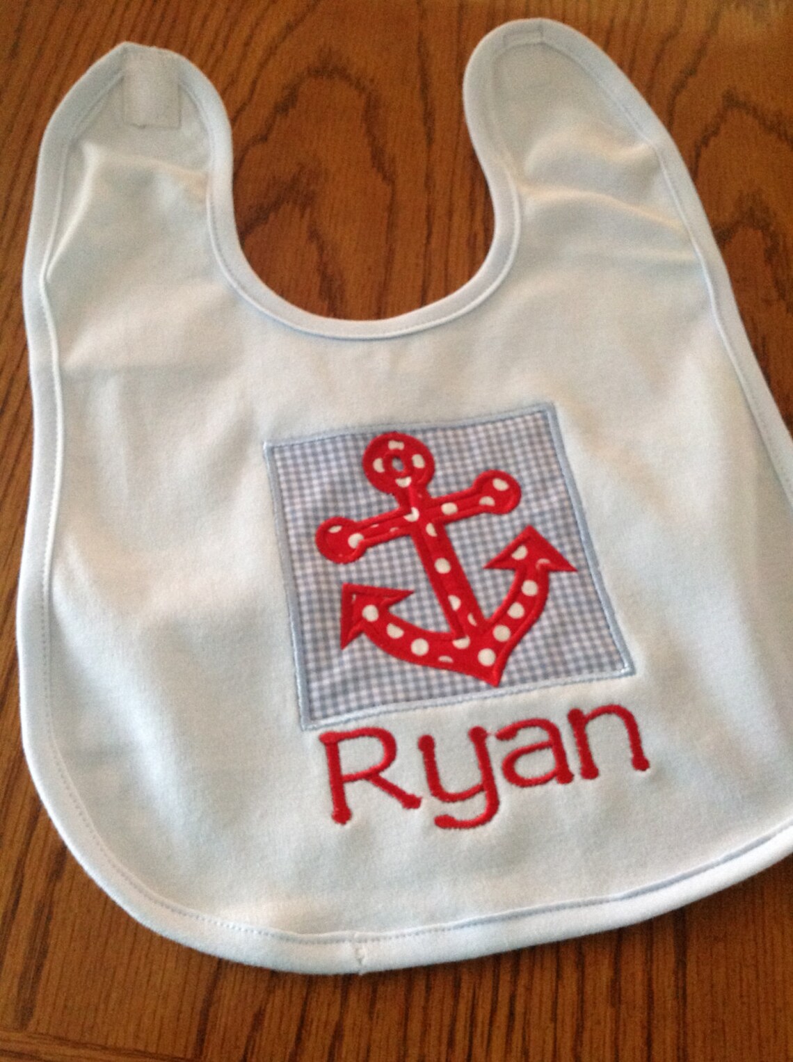 Personalized Baby Boy Applique Anchor Bib - Etsy