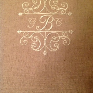 Monogrammed Linen Towel- Scroll Border Accent - Etsy