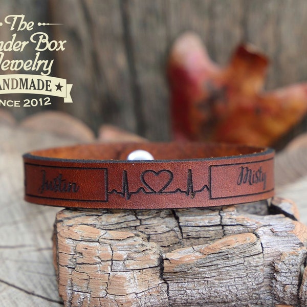 Heartbeat Bracelet - Etsy