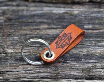 Personalized Monogram Leather Key Chain Key Fob Monogram Gift | Etsy