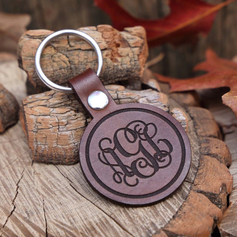 Monogrammed Leather - Etsy