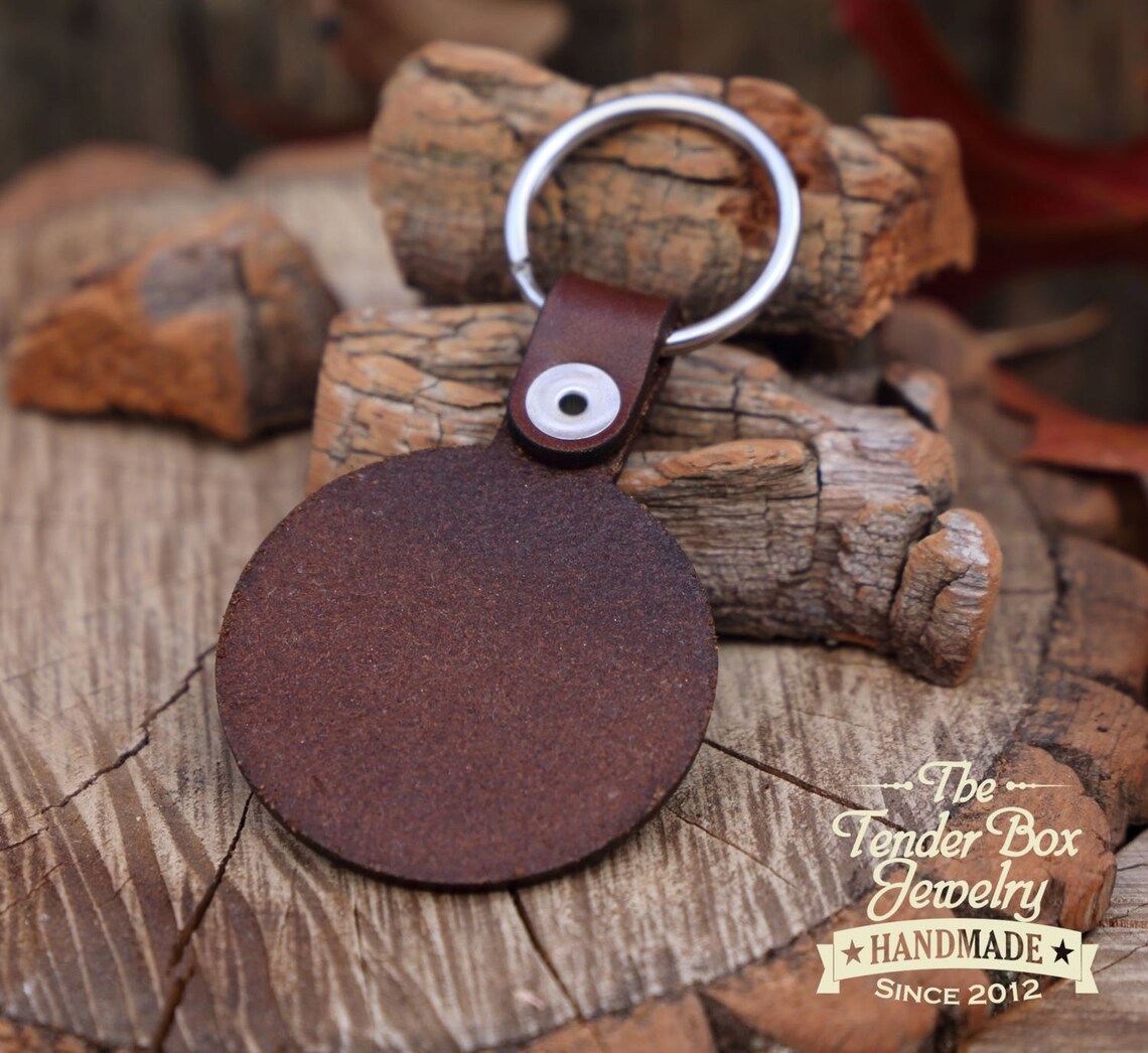 Personalized Monogram Leather Key Chain Key Fob Monogram Gift | Etsy