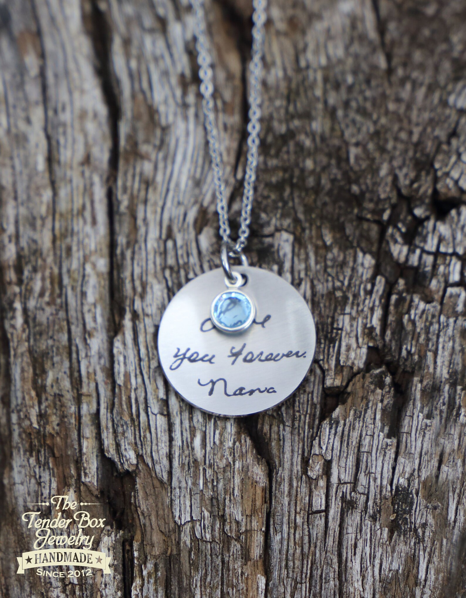 Personalized Engraved Handwritten Message Necklace Engraved | Etsy