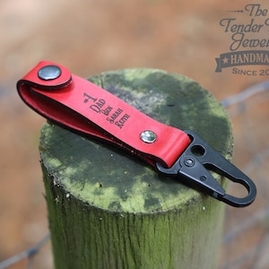 EDC Leather Key Fob With Snap Leather Key Strap and Metal Tactical Clip ...