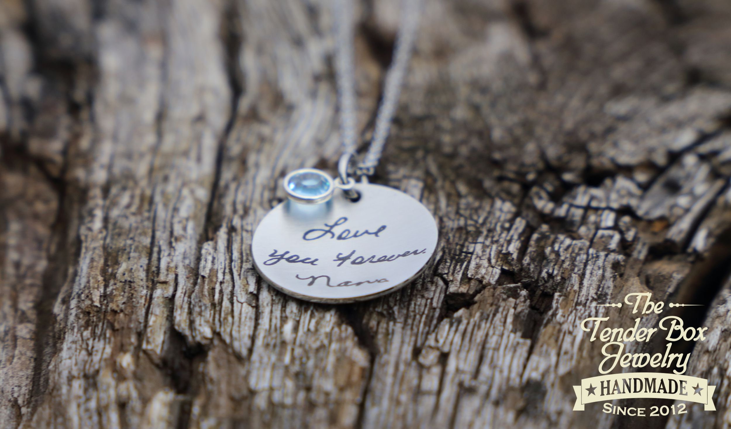 Personalized Engraved Handwritten Message Necklace Engraved | Etsy