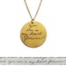 Personalized Engraved Handwriting Necklace Custom Text - Etsy