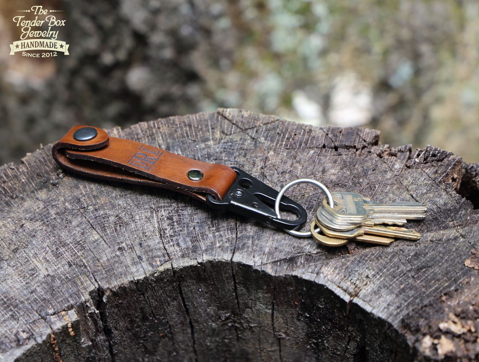 EDC Leather Key Fob With Snap Leather Key Strap and Metal Tactical Clip ...