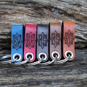 Leather Key Ring Custom Personalized Leather Key Chain Custom Leather ...