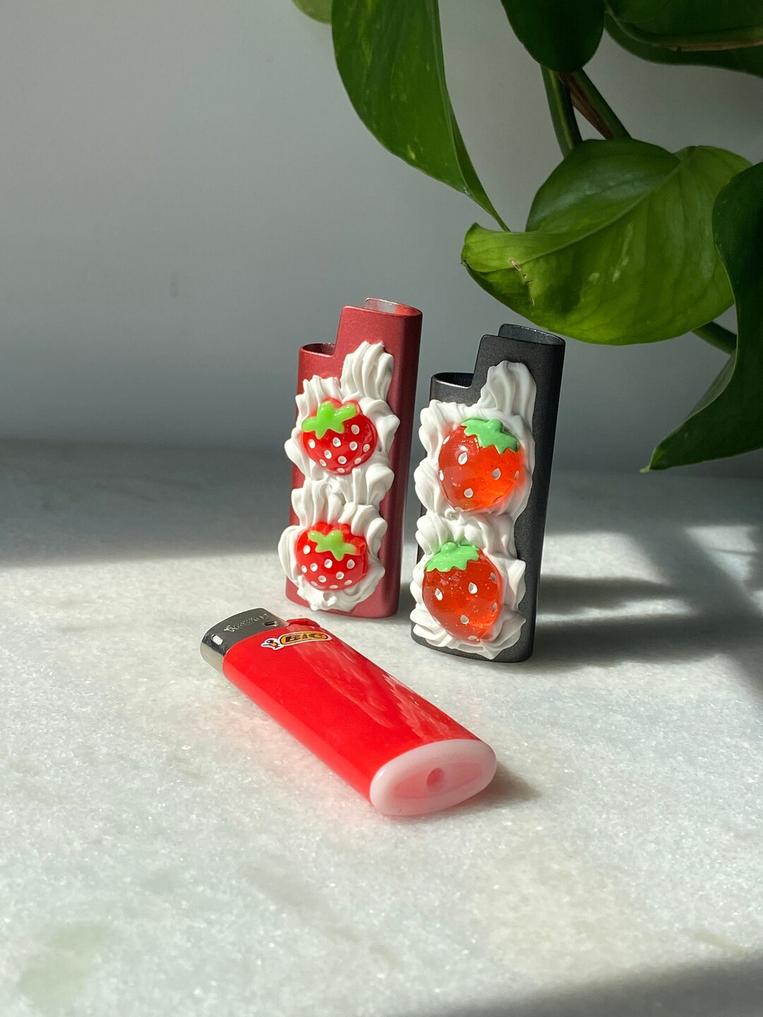 Strawberry Lighter Case for Mini Bic COMES WITH LIGHTER - Etsy