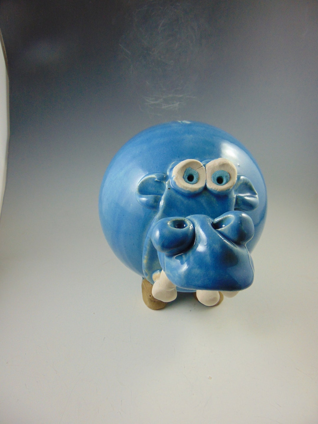 Sky Blue Hippo Piggy Bank - Etsy