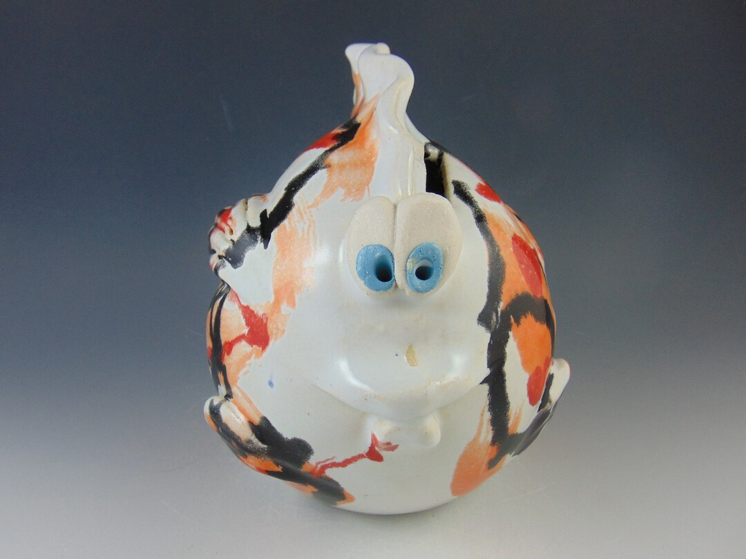 Orange Multi Colored Fish Coin Bank - Etsy